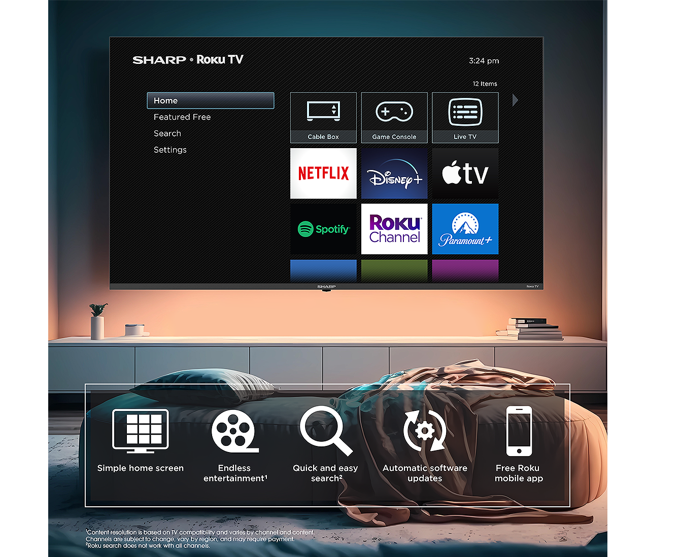 4T?C75EL8UR 75? AQUOS 4K Roku Smart TV – Sharp Canada