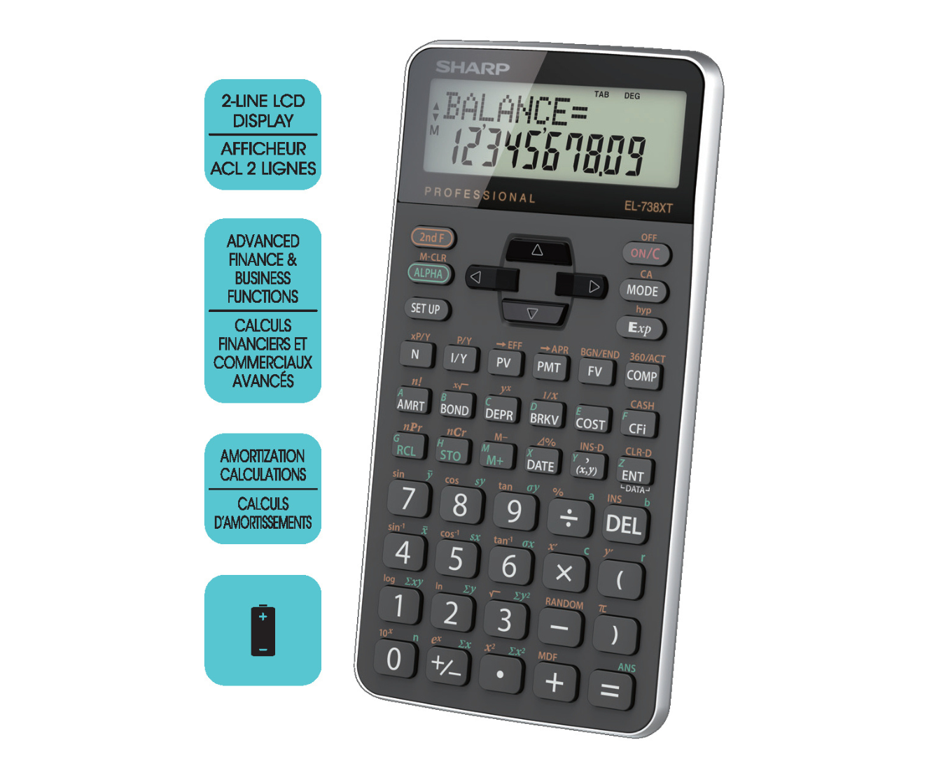 EL738XT Financial Calculator | Business & School Use | Sharp Canada